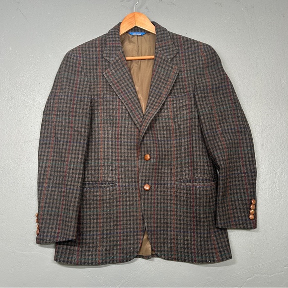 Pendleton | Suits & Blazers | Vintage Pendleton Blackbrown Plaid Wool ...